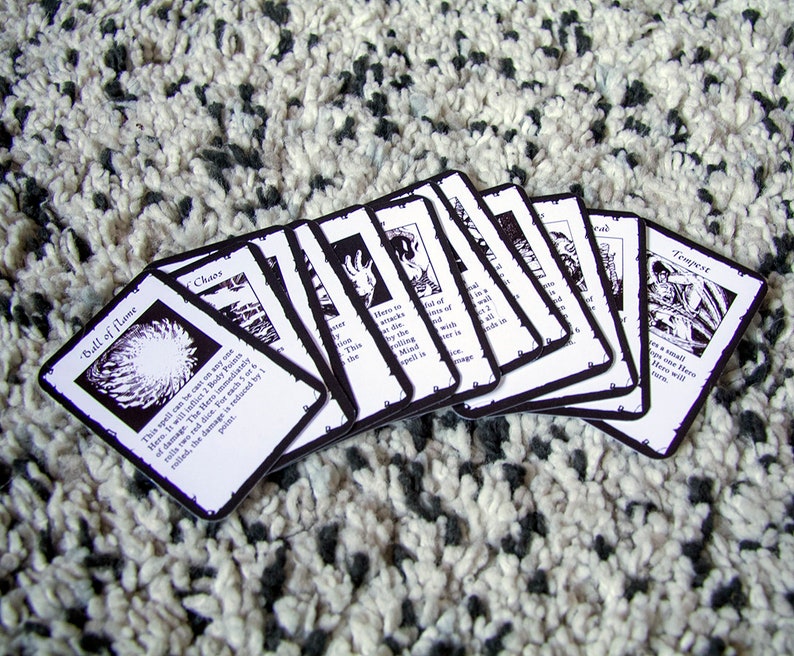 Heroquest US Chaos Spell Cards EU Style Cards - Full Set - Eng / Nl ...