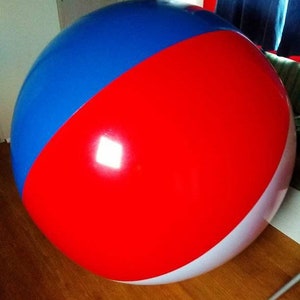 Huge Inflatable Beach Ball 4 Feet 120cm blue-white-red Big Inflatable ...