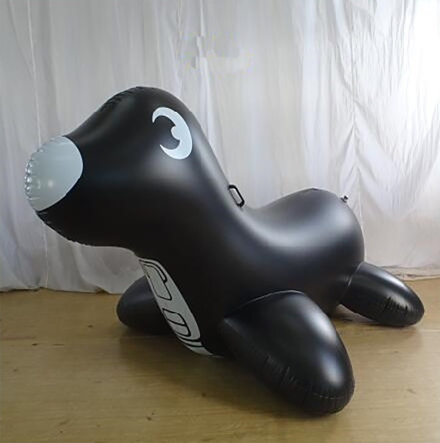 Huge Inflatable black Seal 6 Feet 2 Meter Shiny Pool Toy Big Inflatable ...