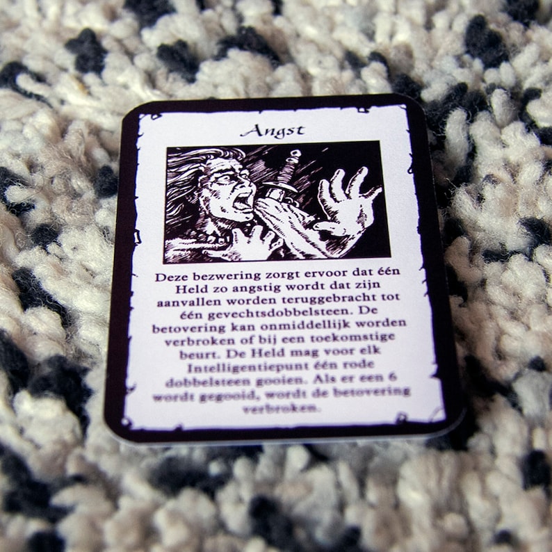 Heroquest US Chaos Spell Cards EU Style Cards Full Set Eng / Nl / Fr ...