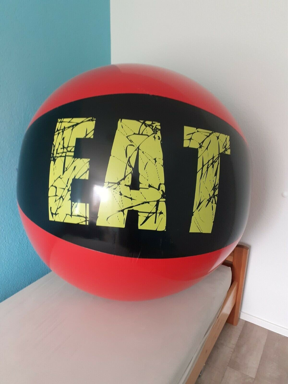 Huge Inflatable Beach Ball 45 Feet Redblack Eatsleeprave Big Inflatable Etsy