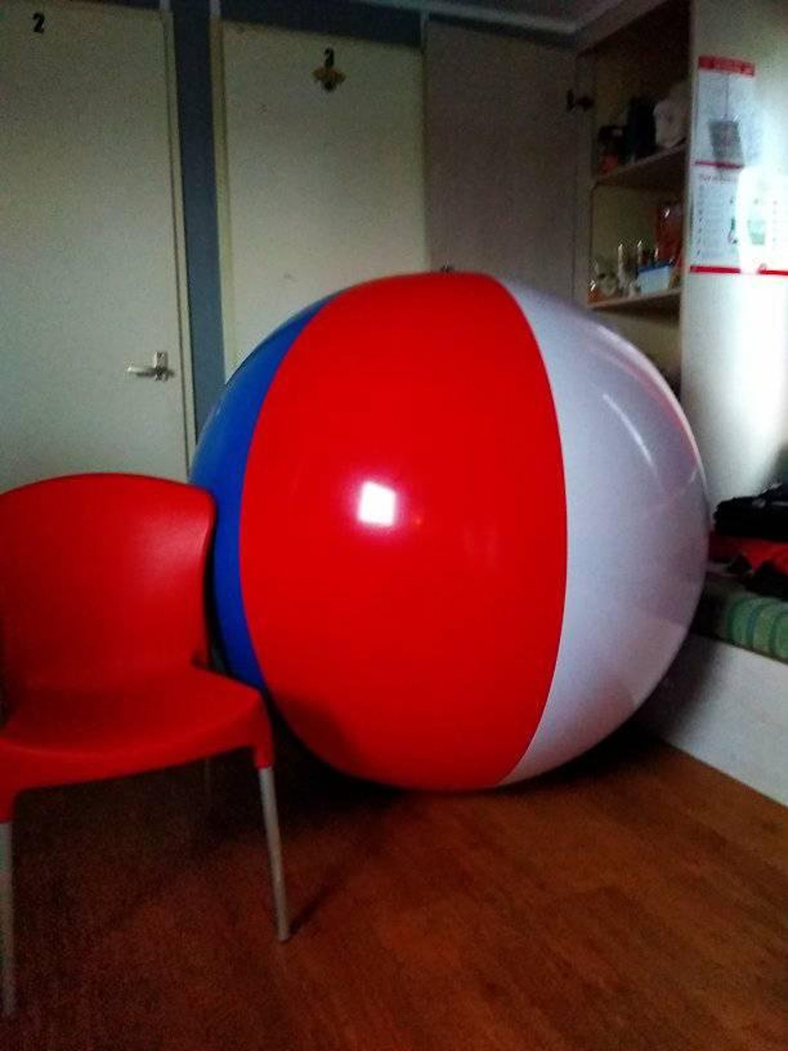 Huge Inflatable Beach Ball 4 Feet 120cm blue-white-red Big Inflatable ...