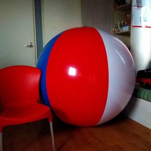 Huge Inflatable Beach Ball 4 Feet 120cm blue-white-red Big Inflatable ...