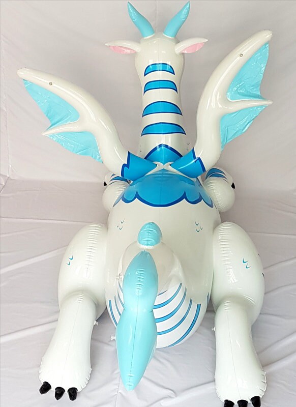 Big Inflatable Dragon white 375cm / 12 Feet Long Pool Toy - Etsy