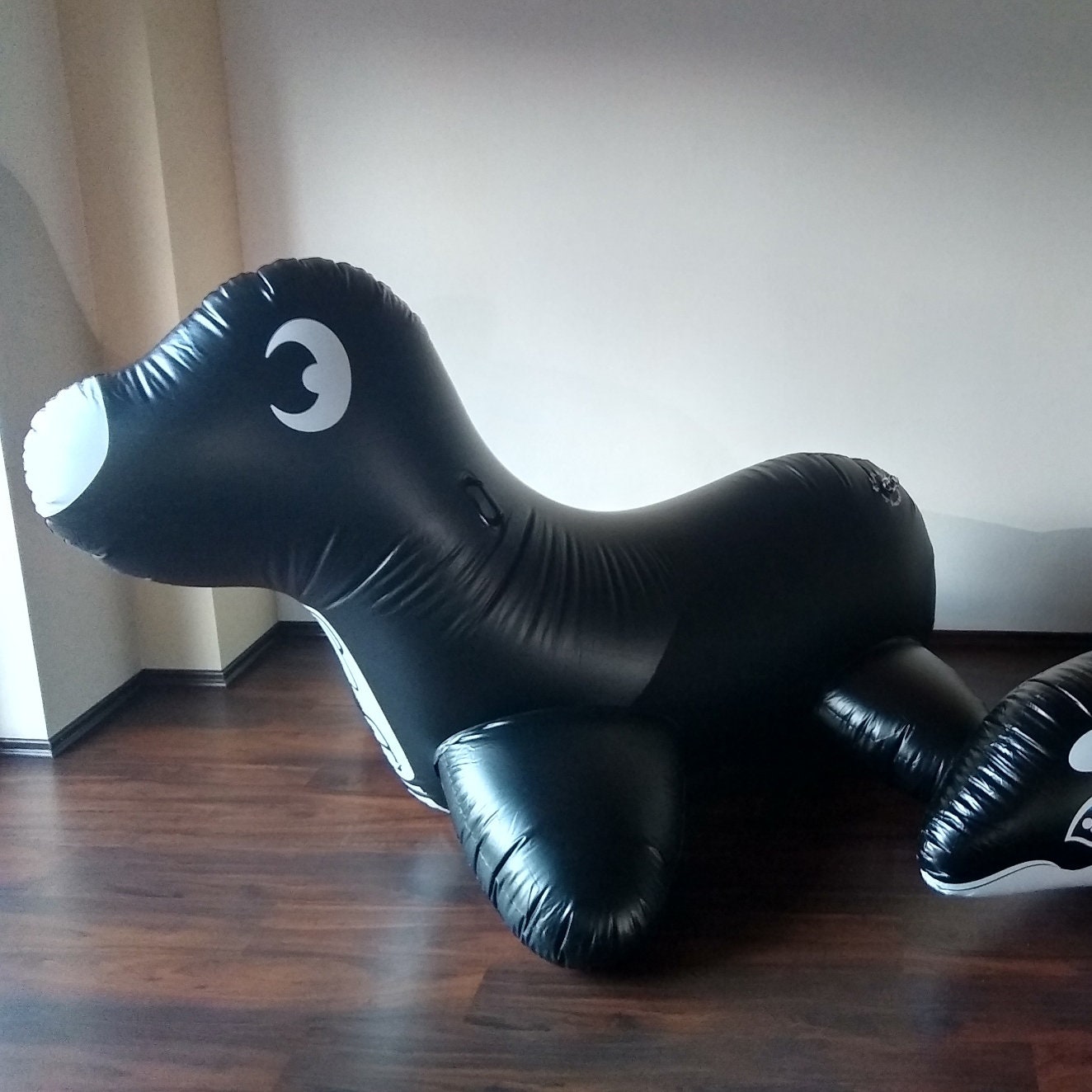 Huge Inflatable black Seal 6 Feet 2 Meter Shiny Pool Toy Big Inflatable ...