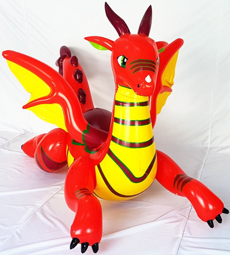 Big Inflatable Dragon red 375cm / 12 Feet Long Pool Toy - Etsy