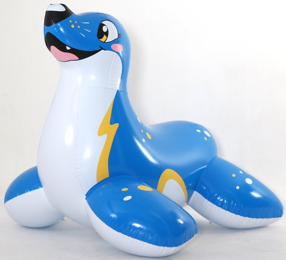 Big Inflatable Seal Blue Shiny blue 7feet Long 6 Feet High Pool Toy - Etsy