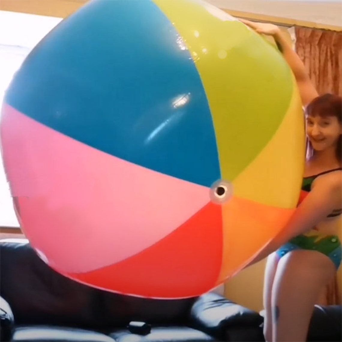 Huge Inflatable Beach Ball 4.3 Feet / 130cm Rainbow Colors Big Inflatable - Etsy