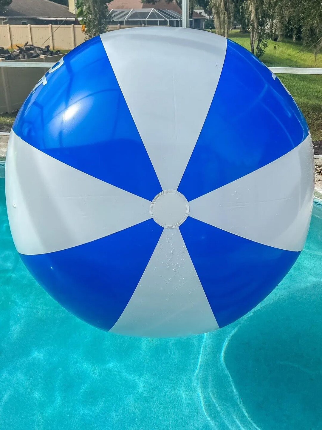 Huge Inflatable Beach Ball 5 Feet 150cm blue-white Big Inflatable - Etsy