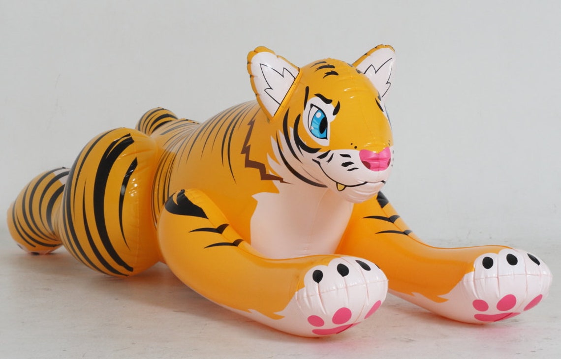 Huge Tiger Shiny orange 8 Feet / 260 Cm Long Shiny Pool Toy Big ...