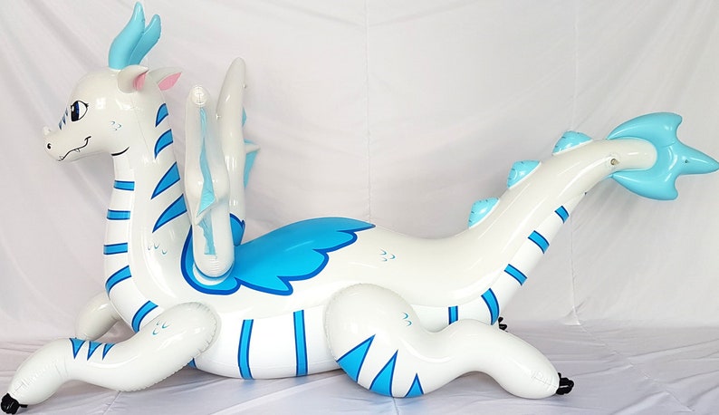 Big Inflatable Dragon white 375cm / 12 Feet Long Pool Toy - Etsy UK