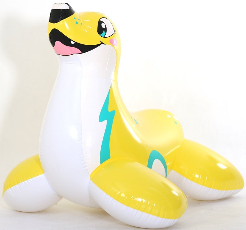 Big Inflatable Seal Yellow Shiny yellow 7feet Long 6 Feet High Pool Toy ...