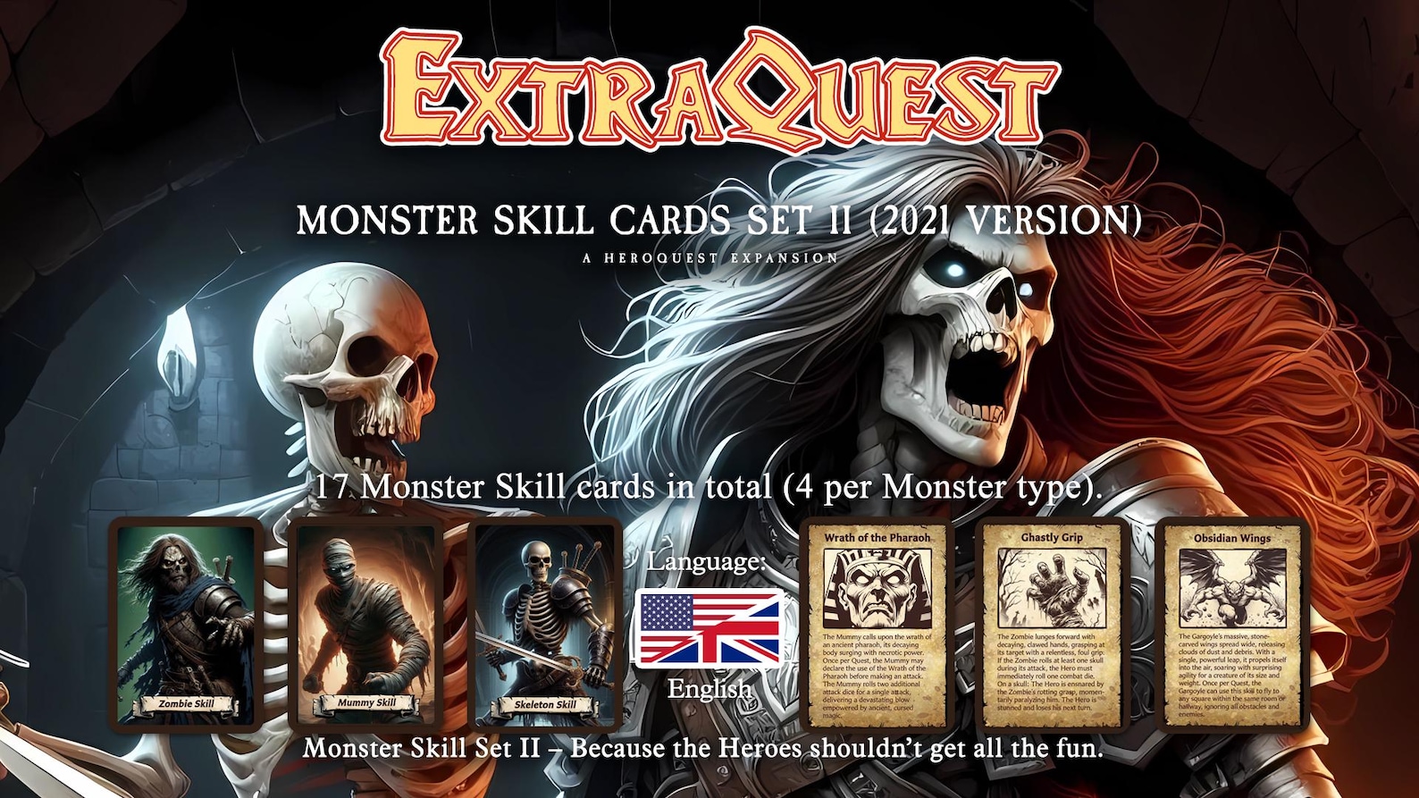 Extraquest Monster Skill Cards Set II - Undead **ENGLISH ONLY ...