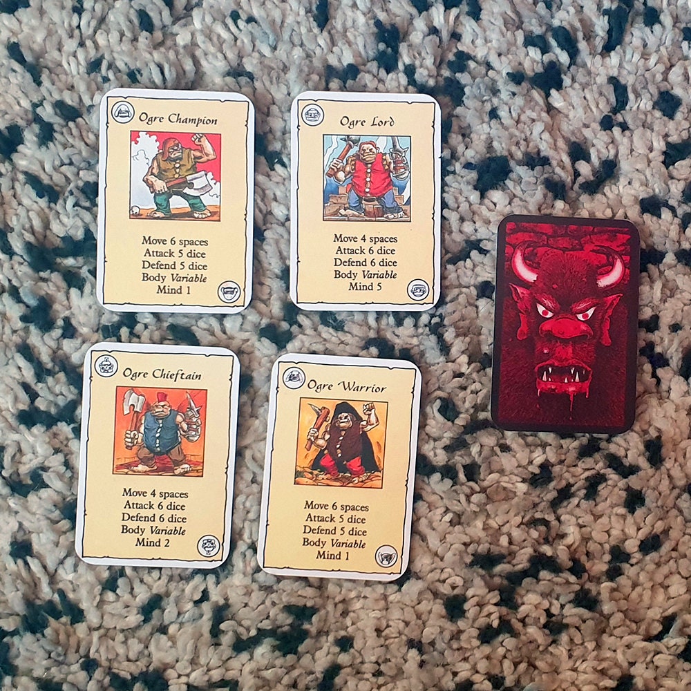 Heroquest - Against the Ogre Horde - Monster Cards - ENG - Etsy