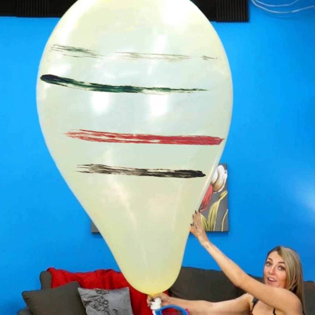 2x 36 Inch Sa **NEW STRIPED** Balloon *mix Colors* Big Balloon Looner ...