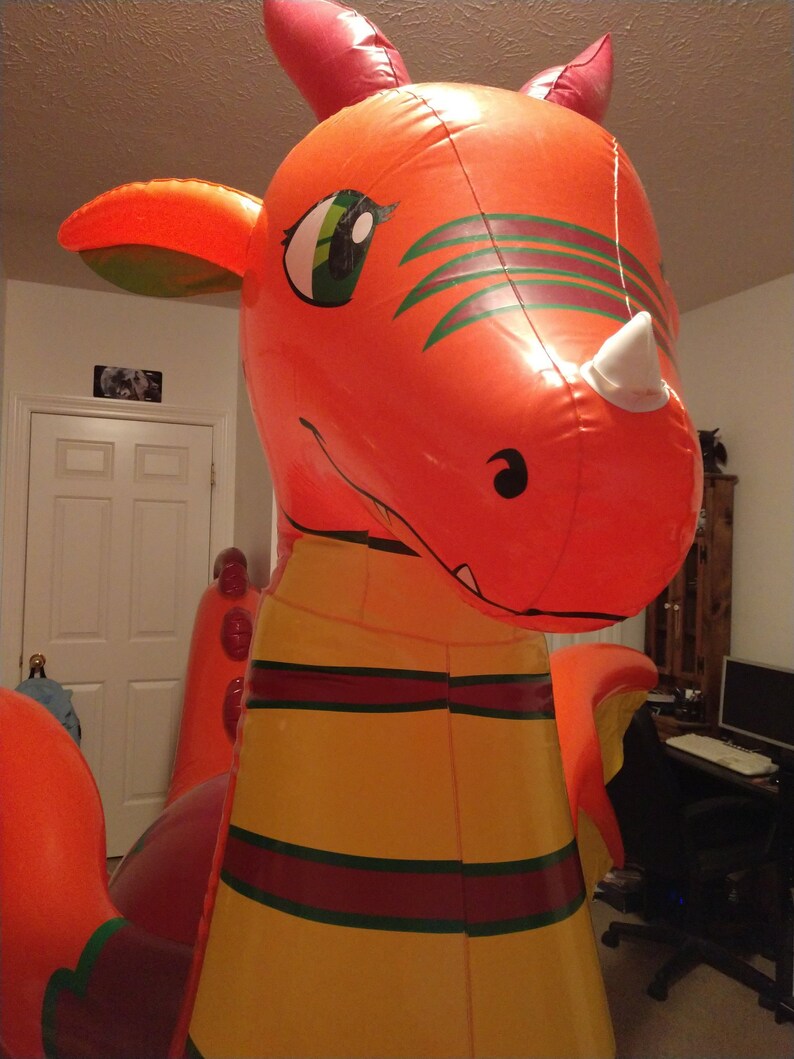 Big Inflatable Dragon red Matte Version 375cm / 12 Feet Long Pool Toy ...