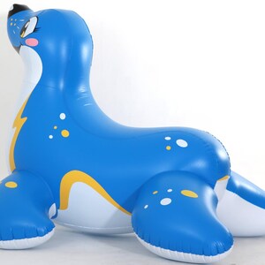 Big Inflatable Seal Blue Matte blue 7feet Long 6 Feet High Pool Toy - Etsy