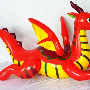 Big Inflatable Dragon red 375cm / 12 Feet Long Pool Toy - Etsy