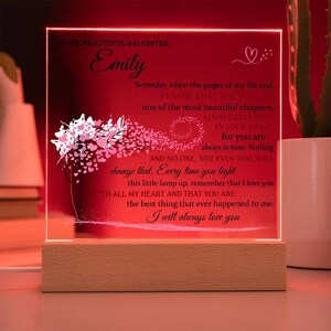 To My Beautiful Daughter| Night Lamp | Lamp of Love| From Mom/dad to ...