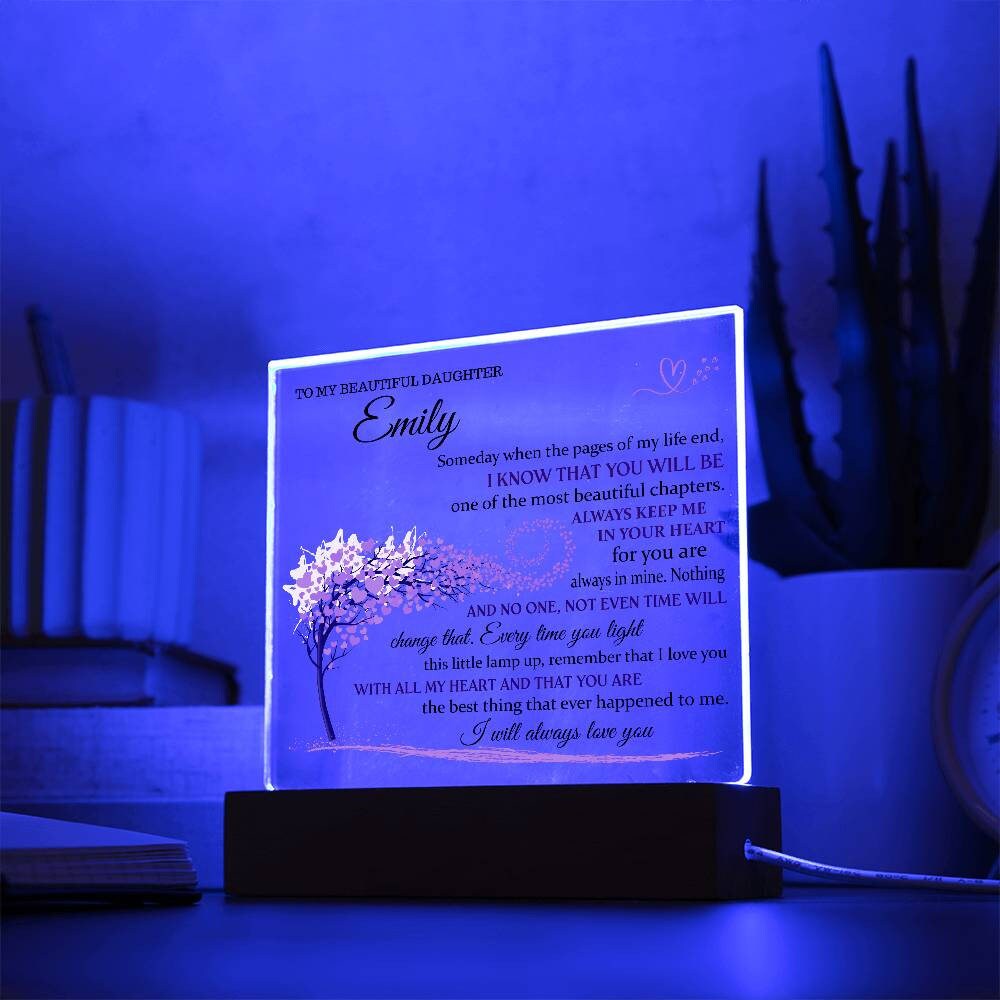 To My Beautiful Daughter| Night Lamp | Lamp of Love| From Mom/dad to ...