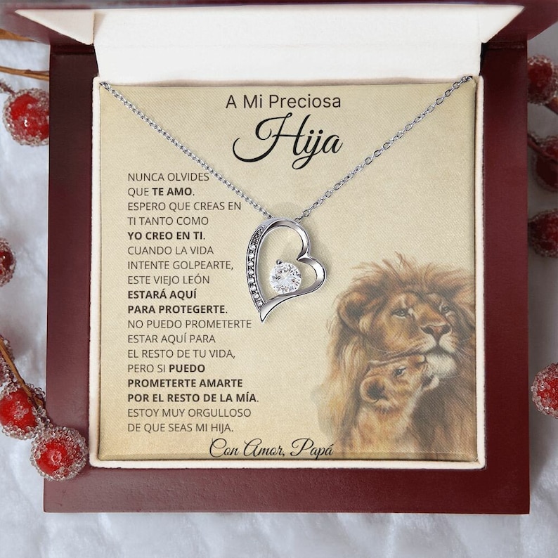 A Mi Preciosa Hija | Regalo Para Mi Hija | A Mi Hermosa Hija| Collar ...