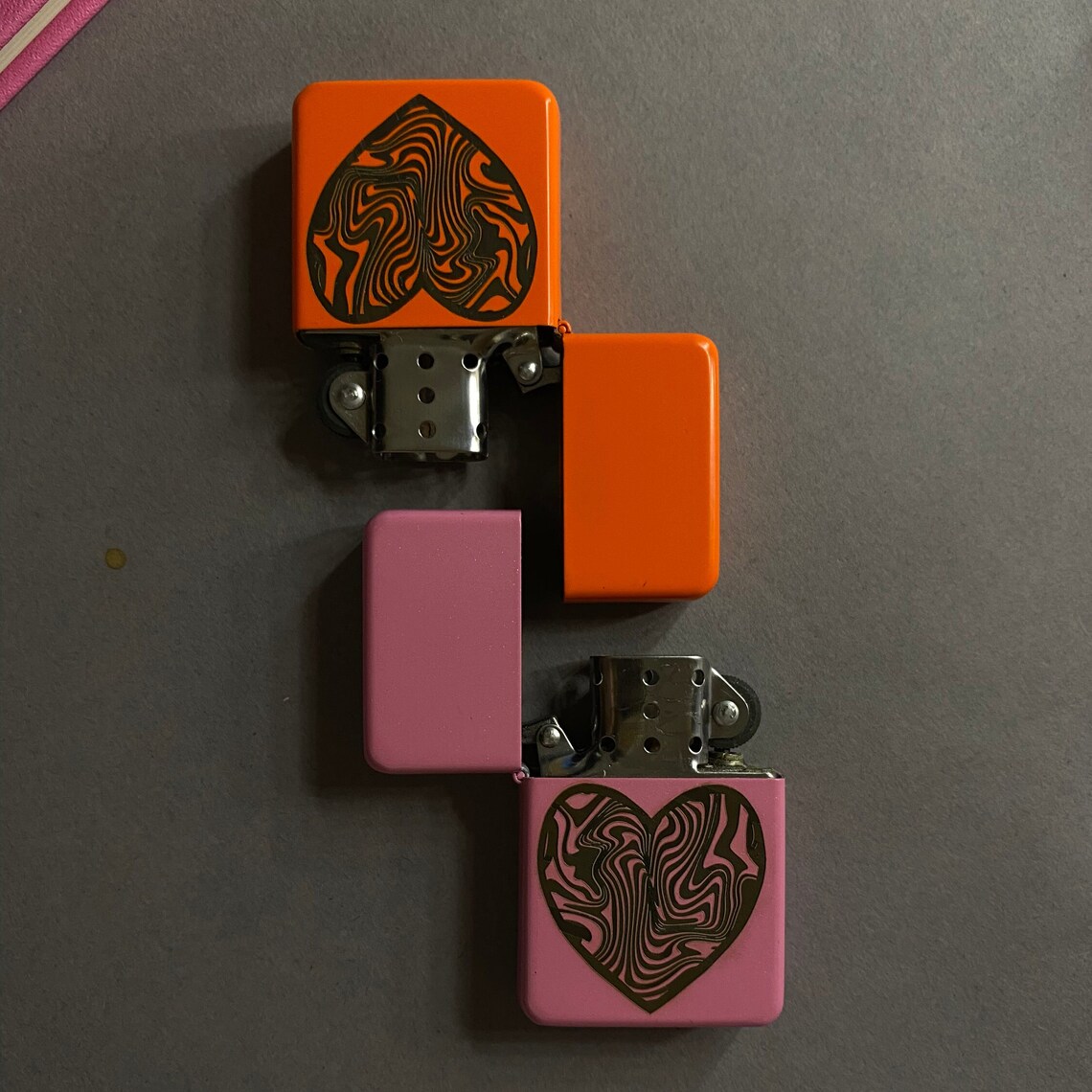 Spiralling Heart Lighter Aesthetic Heart Powderpuff Heart - Etsy