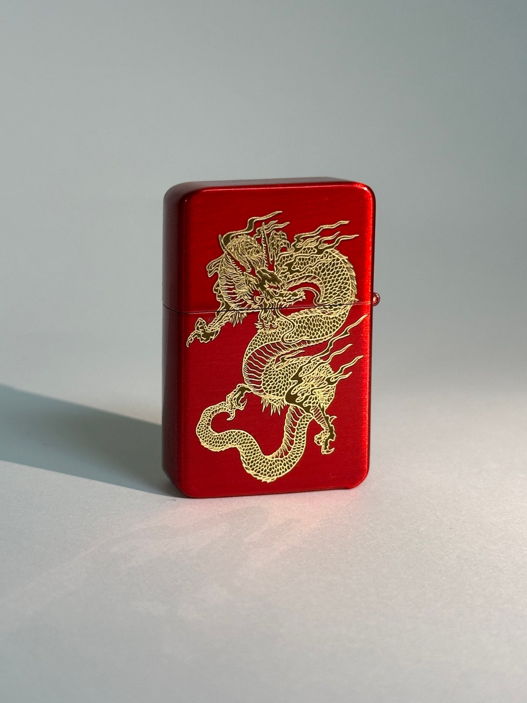 Dragon Lighter, Engraved Gift Lighter, Chinese Dragon Design, Gold ...