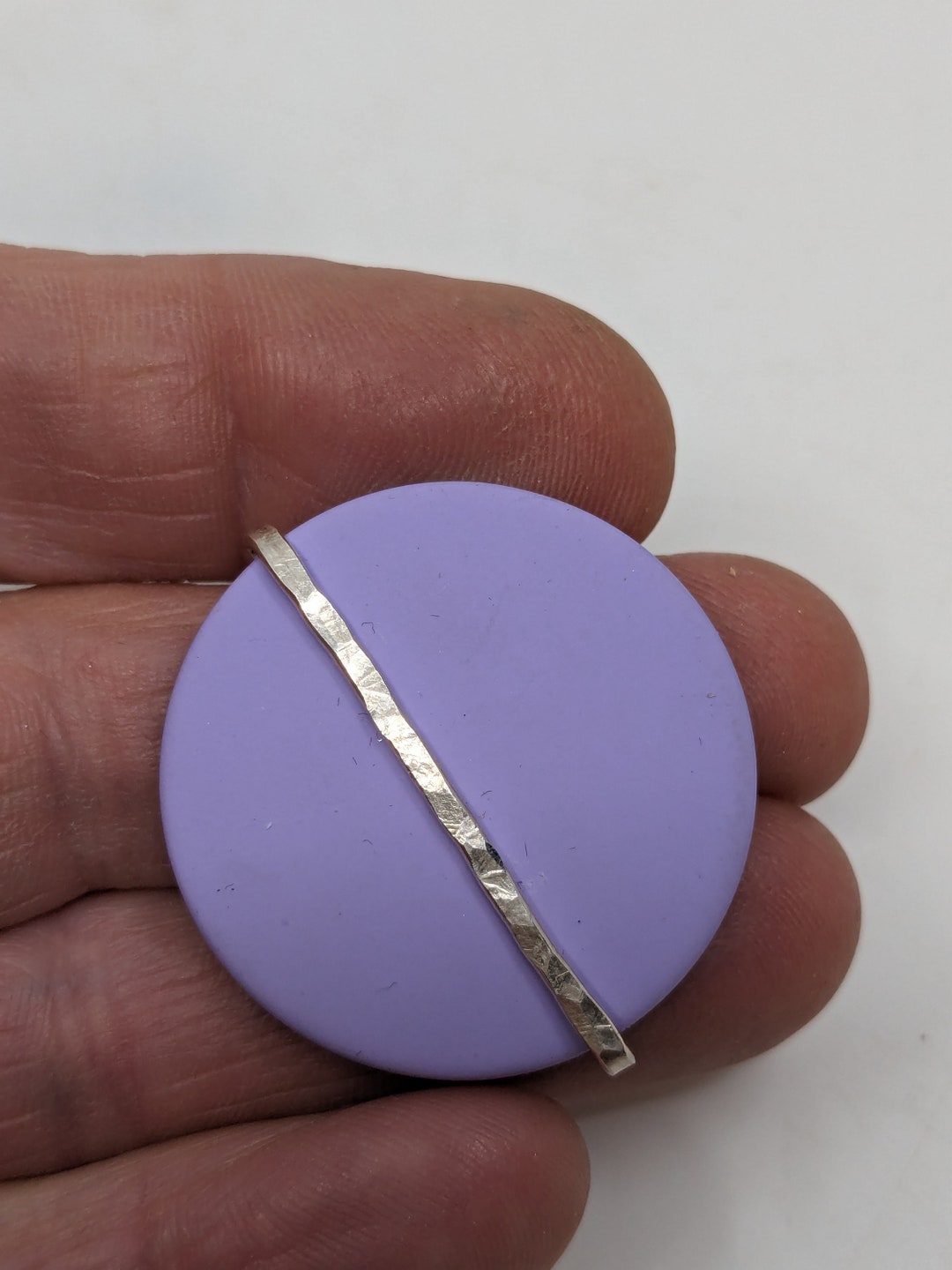 Lilac Circle Brooch,hammered Silver Pin,simple Brooch,modern Brooch ...