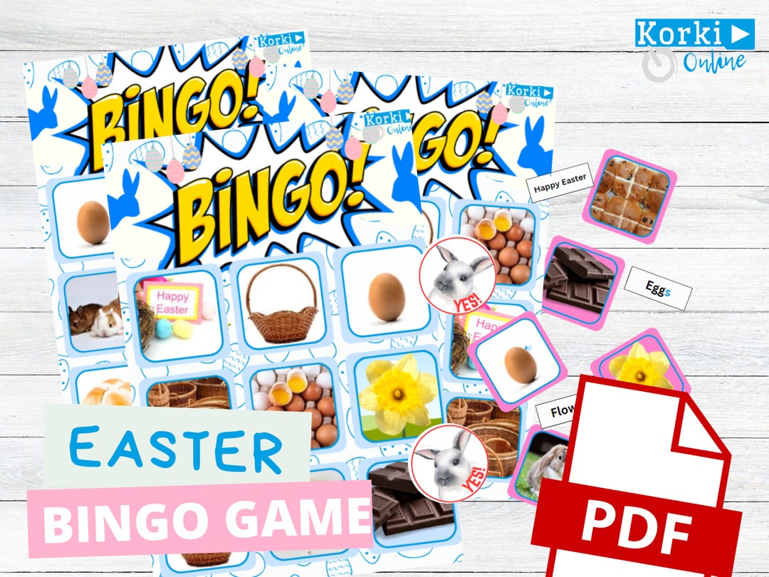 Printable Easter Bingo Game, 6 Unique Bingo Cards, Easter Activity for ...
