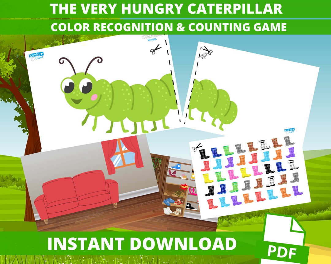 The Very Hungry Caterpillar, Counting Activity, Learn Colors, Count ...