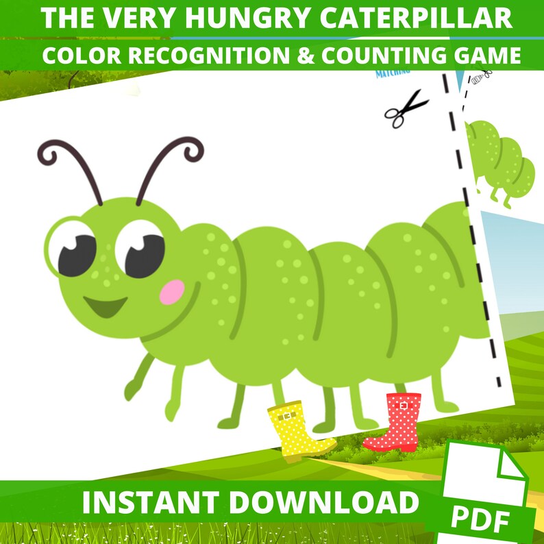 The Very Hungry Caterpillar, Counting Activity, Learn Colors, Count ...