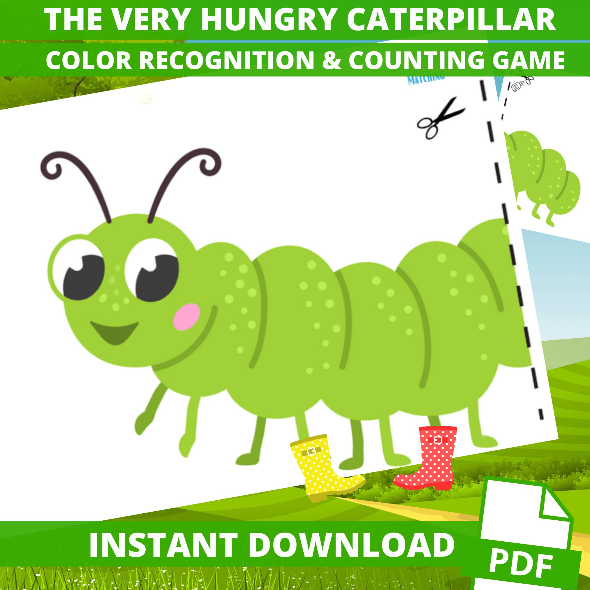 The Very Hungry Caterpillar, Counting Activity, Learn Colors, Count ...