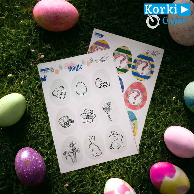 Printable Easter Egg Flashlight Reveal Guessing Card Game, Easter ...