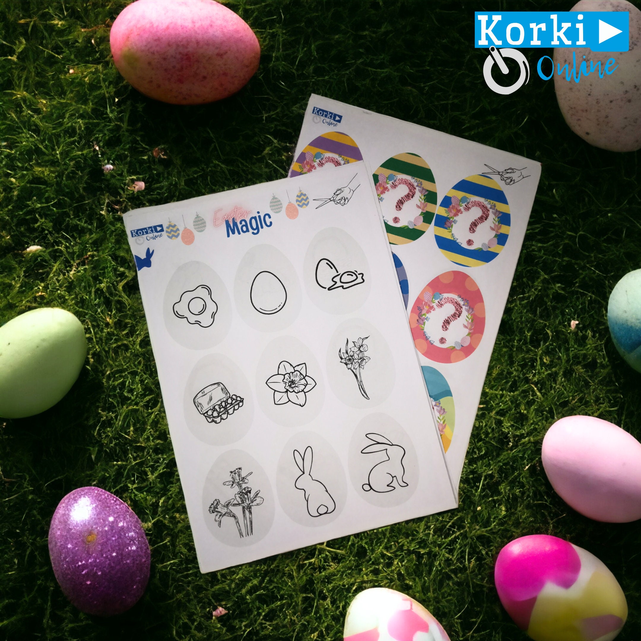 Printable Easter Egg Flashlight Reveal Guessing Card Game, Easter ...