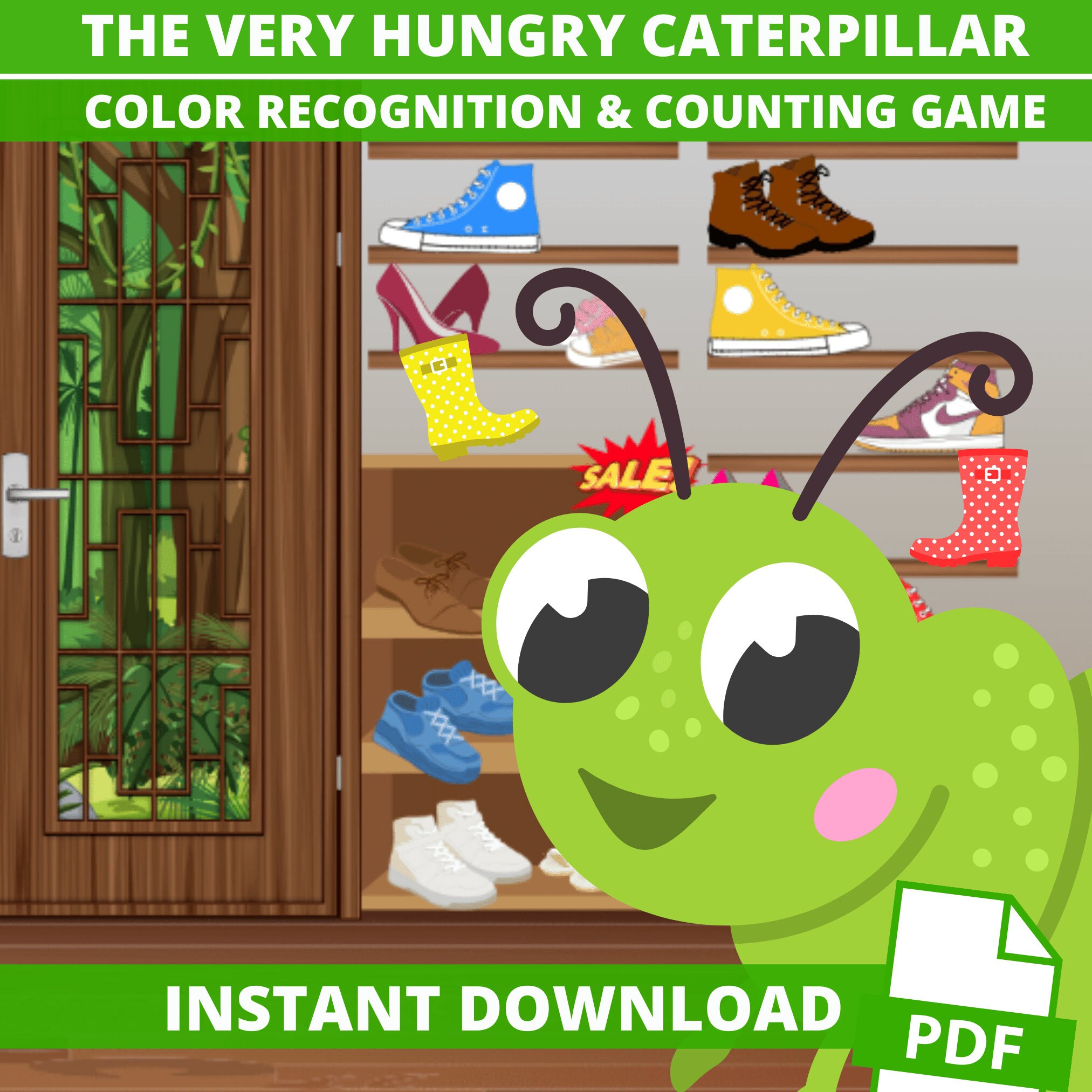 The Very Hungry Caterpillar, Counting Activity, Learn Colors, Count ...