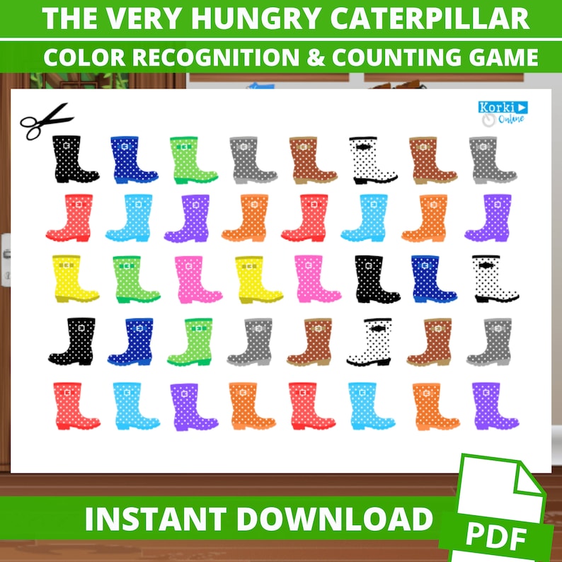The Very Hungry Caterpillar, Counting Activity, Learn Colors, Count ...
