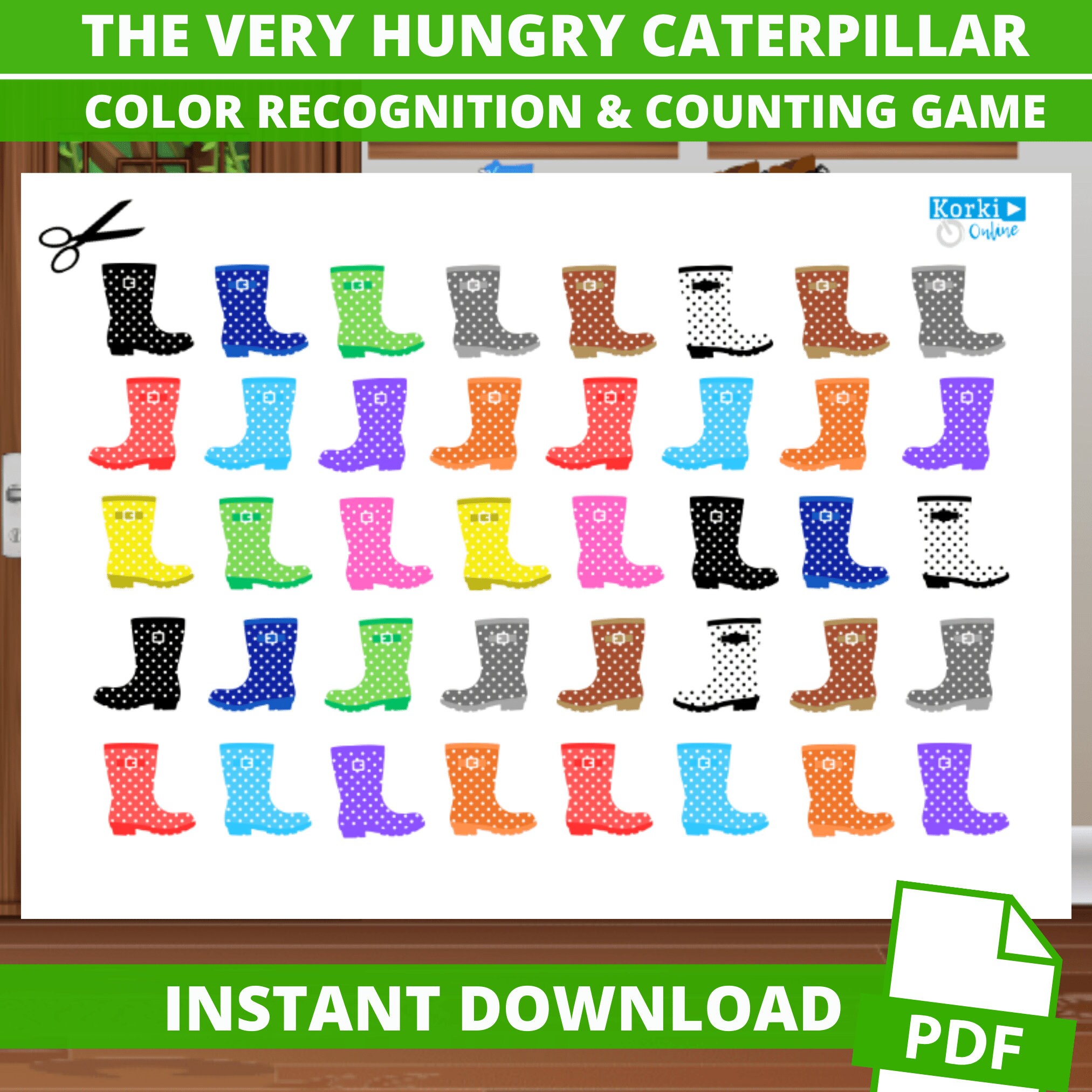 The Very Hungry Caterpillar, Counting Activity, Learn Colors, Count ...