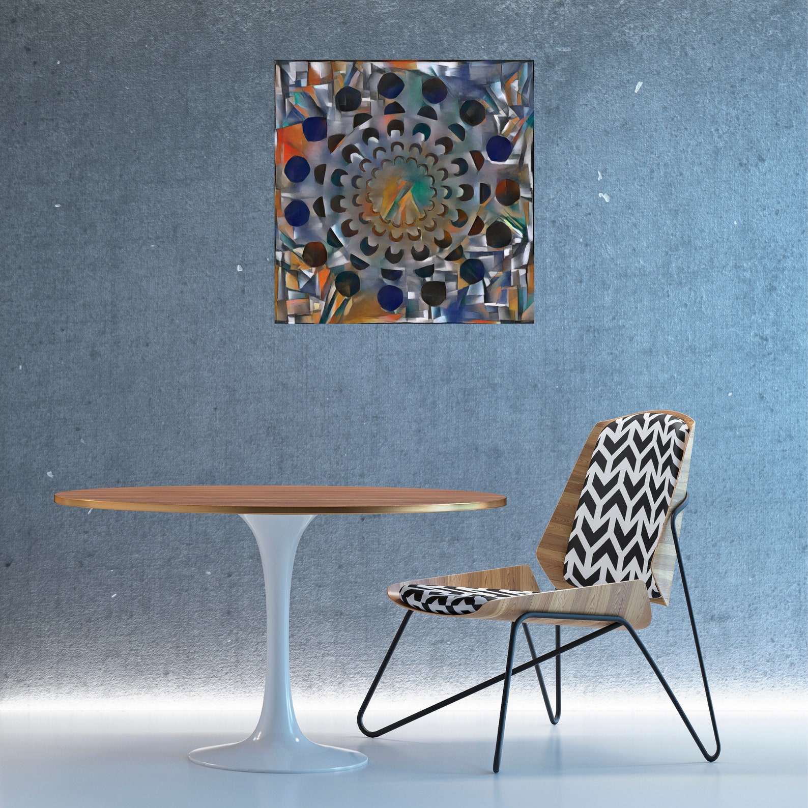 Cubist Moon Phases Mandala Art Print Great Quality Thick - Etsy