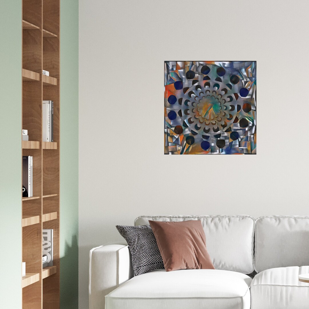 Cubist Moon Phases Mandala Art Print Great Quality Thick - Etsy