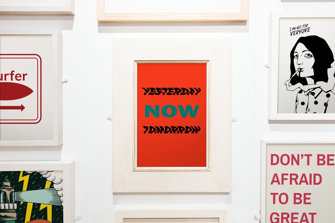 Today Poster. One Word Poster. Mirror Effect Poster - Etsy