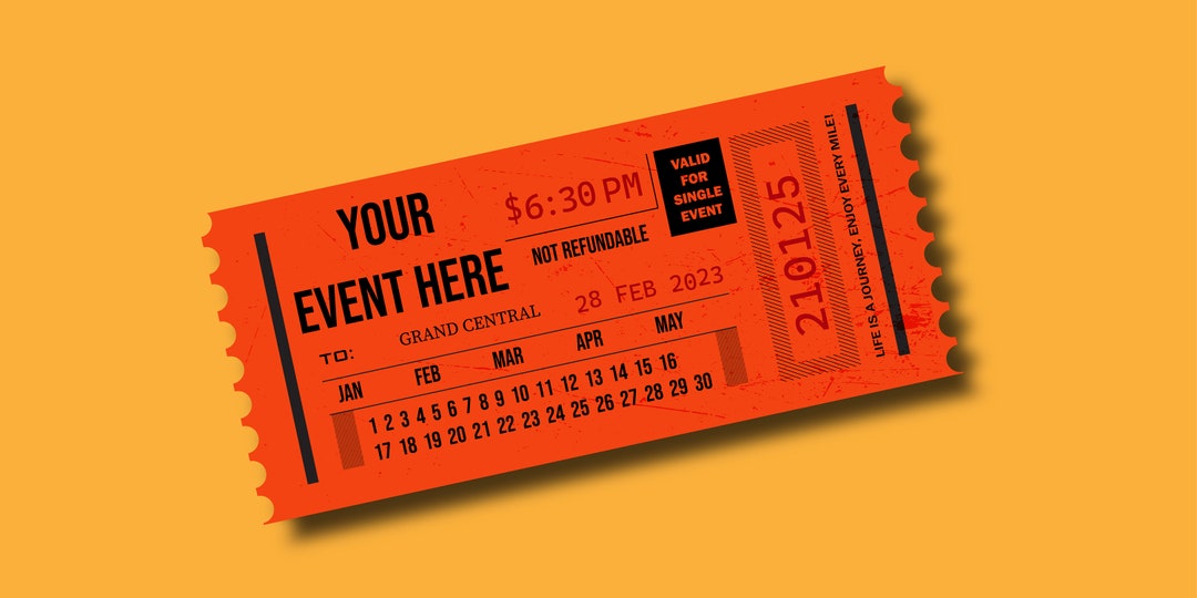 Custom Vintage Ticket. Ticket Invite. Editable Individual Ticket - Etsy
