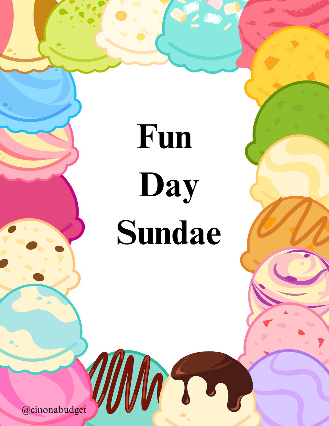 Fun Day Sundae Savings Challenge Book/ Printable - Etsy