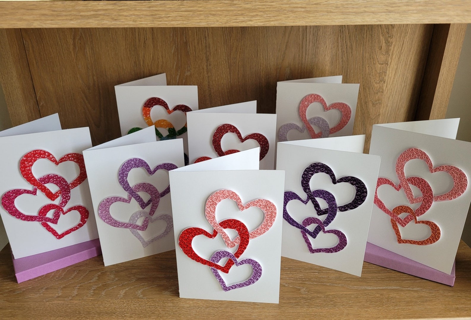 Quilled Interlocking Heart Card | Paper Craft | Quilling | Blank Inside ...