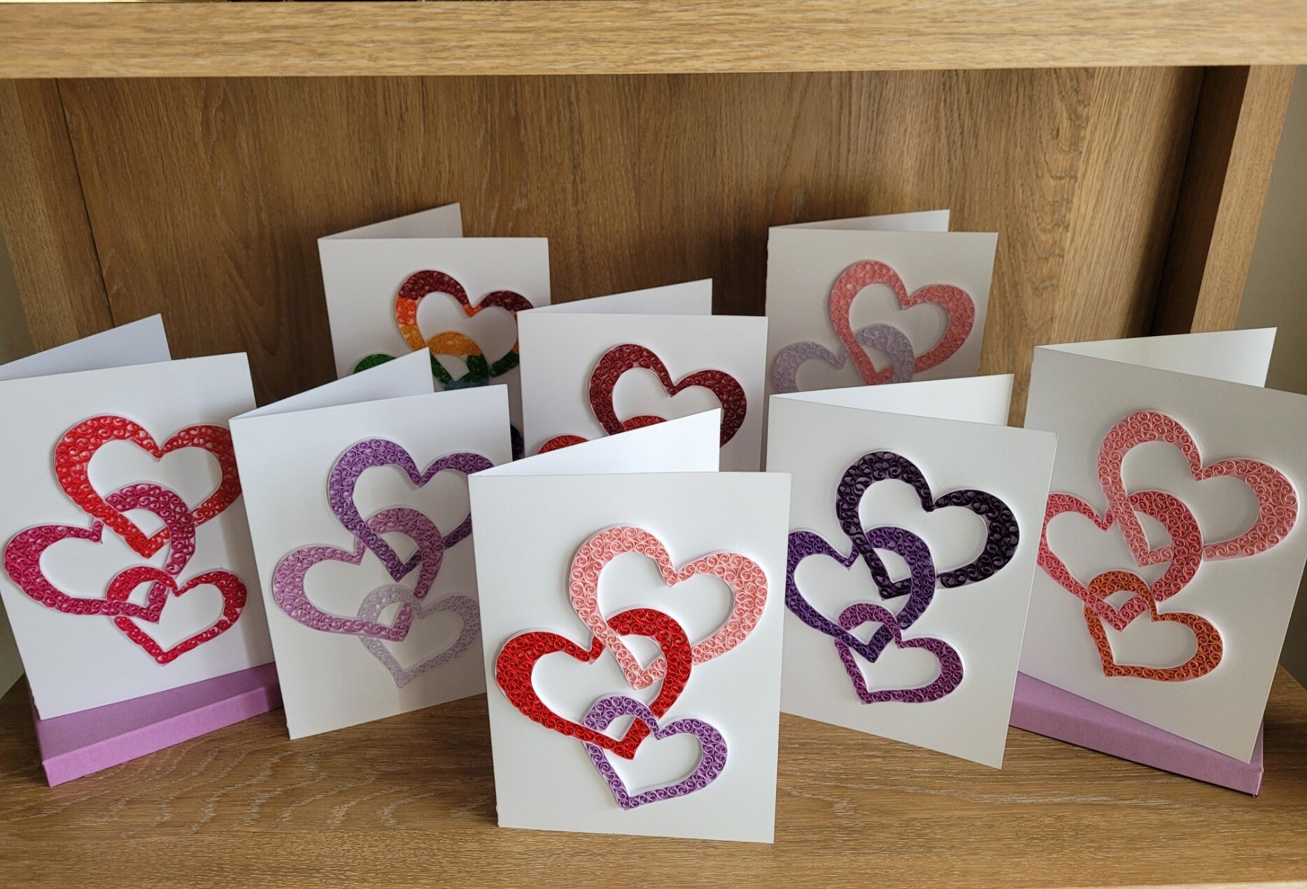 Quilled Interlocking Heart Card | Paper Craft | Quilling | Blank Inside ...