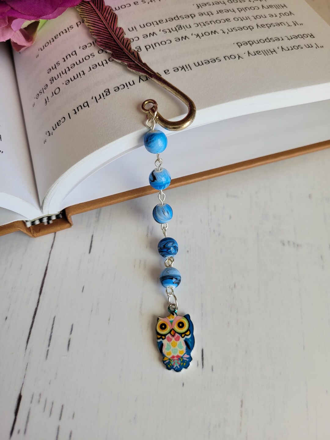 Metal Bookmarks | Delicate Chain With Enamel Charms | Colorful Owls ...