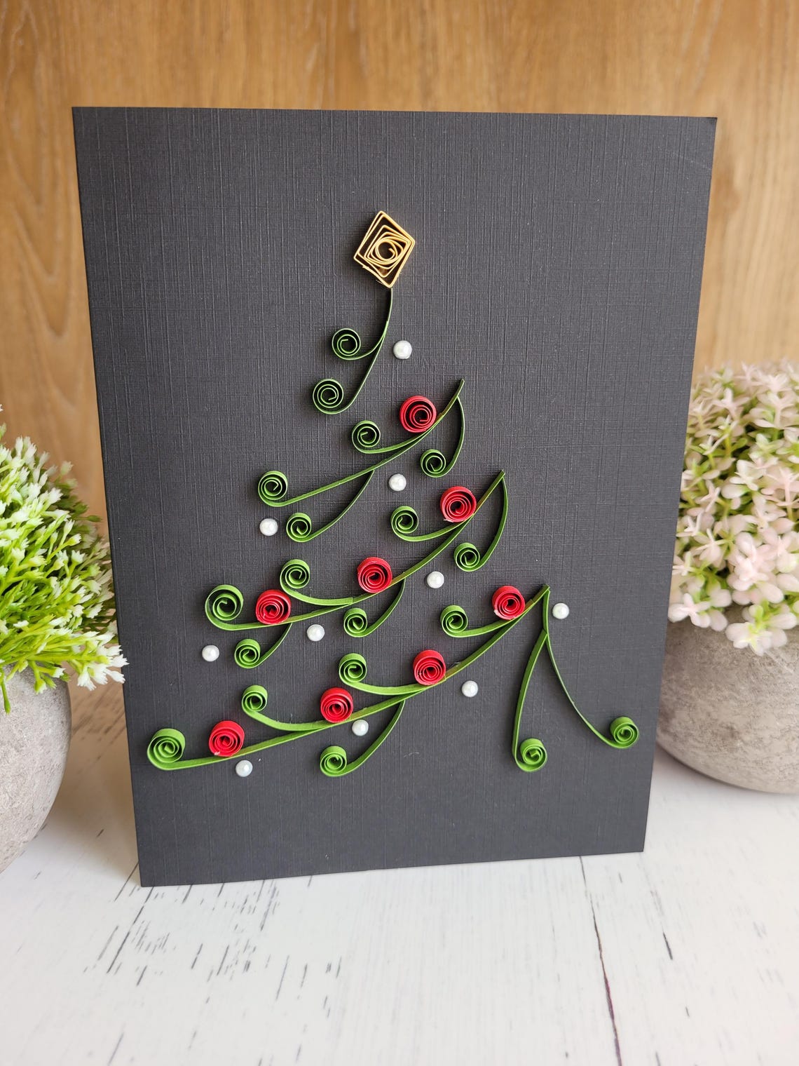 Quilled Christmas Card | Paper Craft | Snowman Card | Quilling | Blank ...