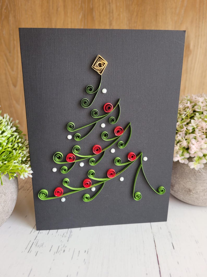 Quilled Christmas Card | Paper Craft | Snowman Card | Quilling | Blank ...