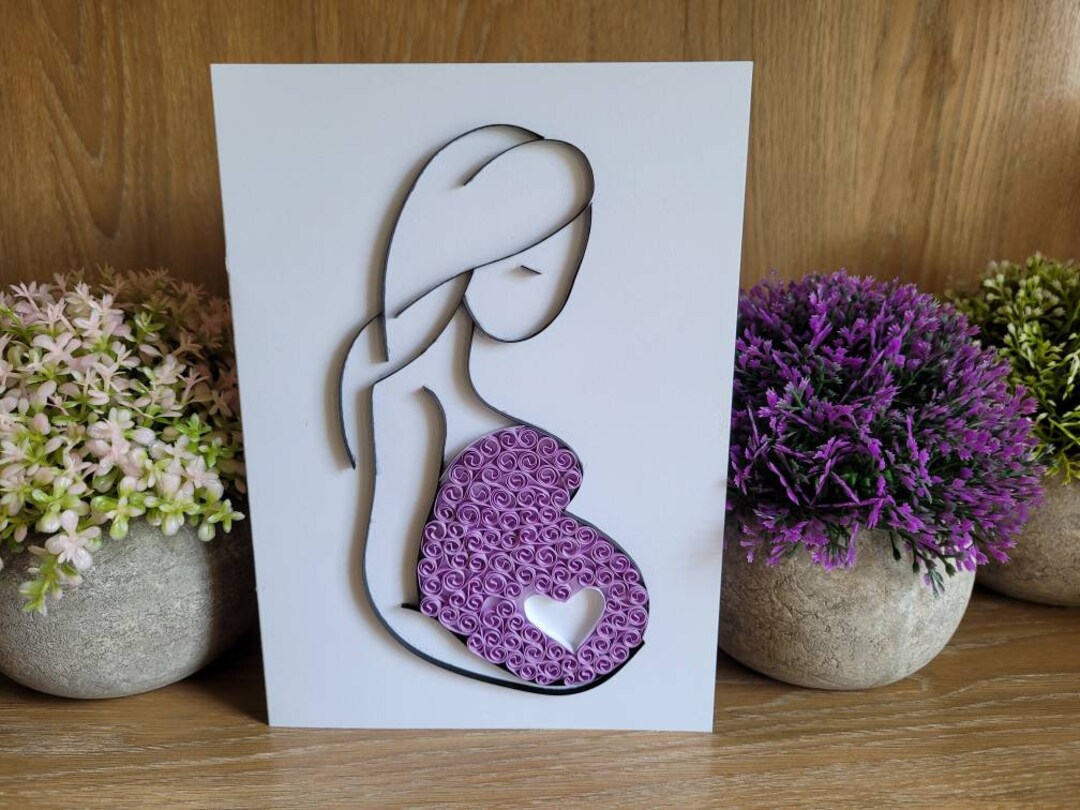 Quilled Baby Shower Card Paper Craft Quilling Blank - Etsy