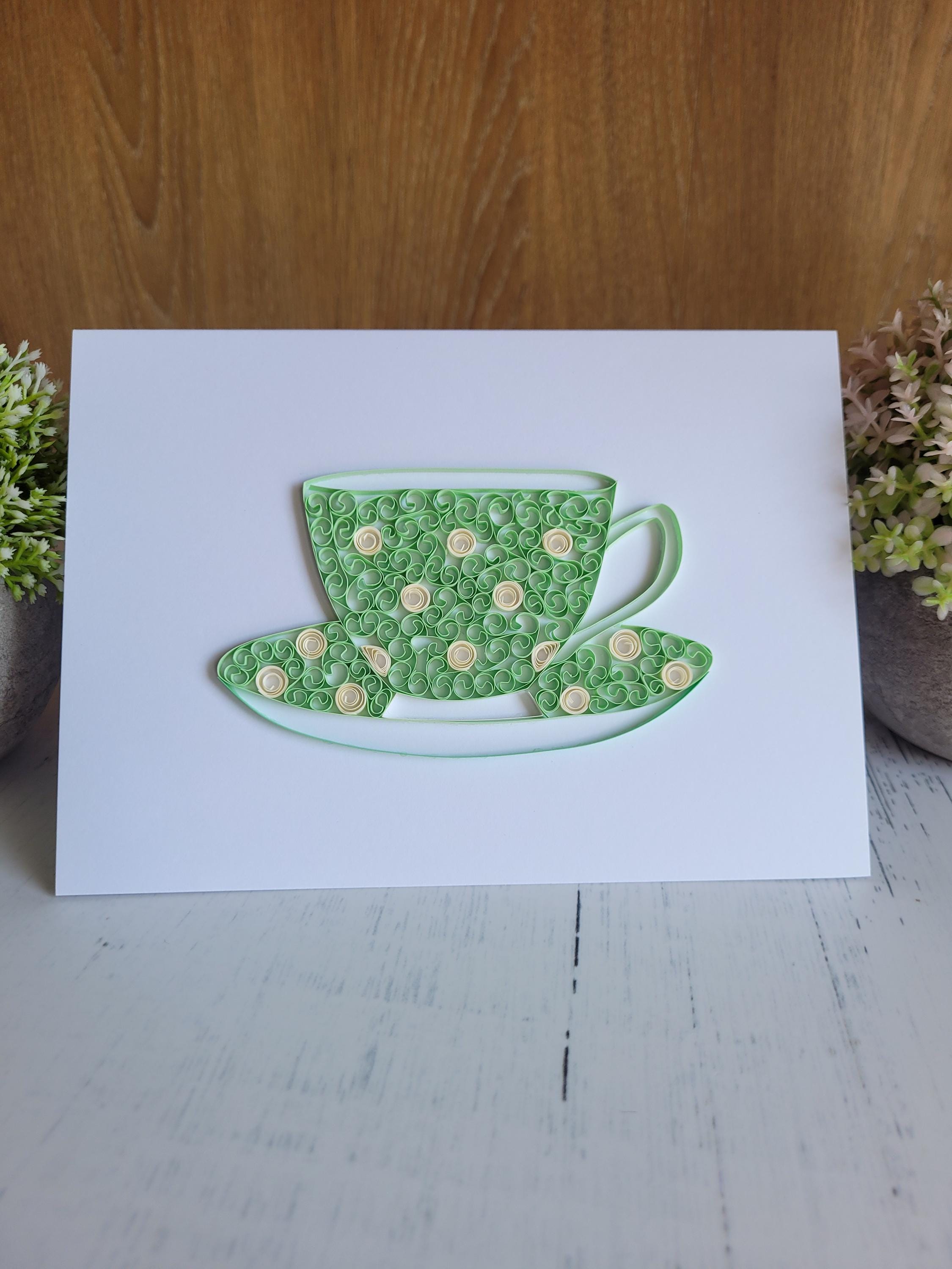 Paper Quilled Tea Pot Greeting Card: All Occasion Blank Card - Etsy