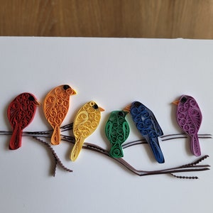 Quilled Birds of a Feather Card Paper Craft Quilling - Etsy
